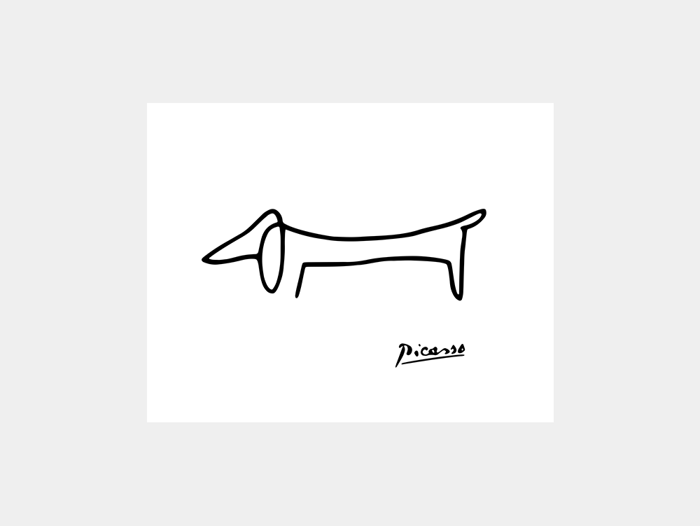 Picasso: Line Drawing Illustration IV – Merely a Monarch